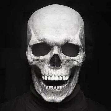 Movable Jaw Realistic Full Head Skull Mask - Human Skeleton Mask for H ...