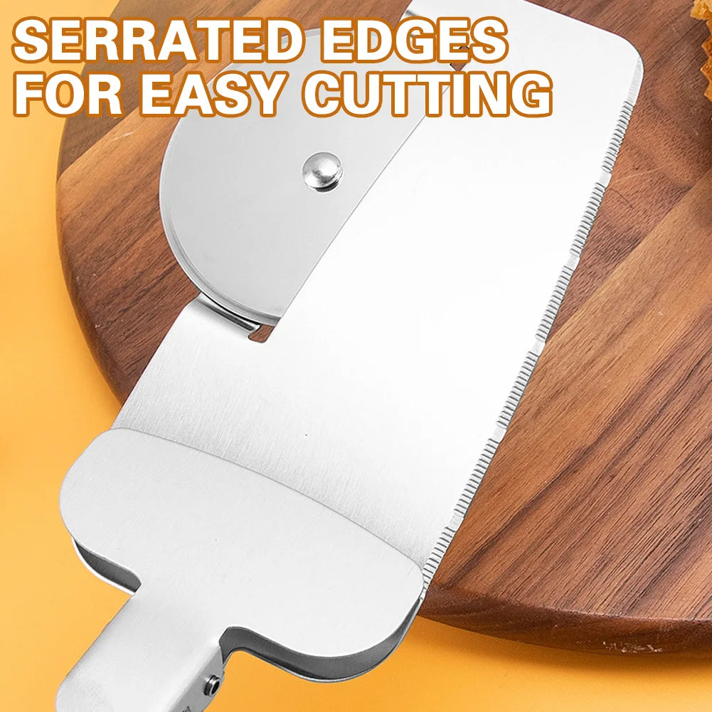 Stainless Steel Pizza Cutter with Grip and Food Lifter – Zoolase