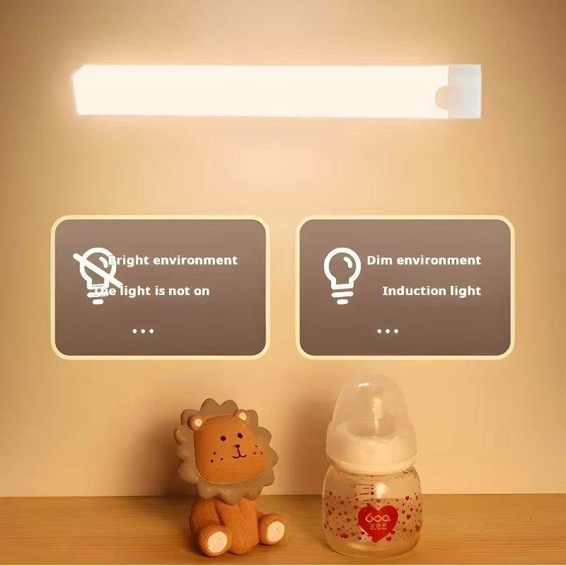 Smart Sensor LED Night Light - Motion-Activated, Dimmable & Rechargeab ...