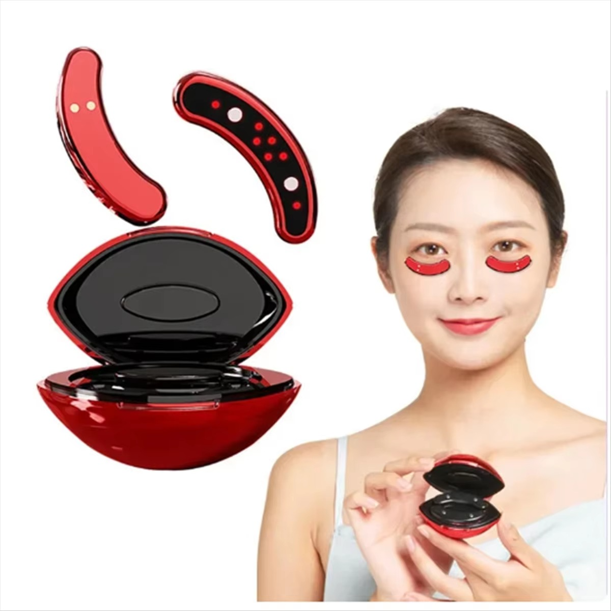 Mini Eye Massager with EMS Microcurrent and Gentle Heat Therapy for Da ...