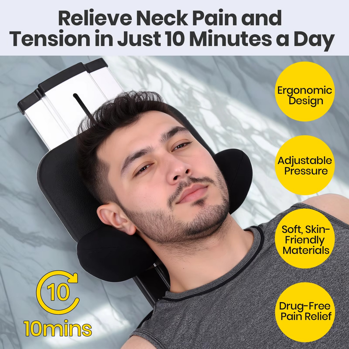 Deluxe Home Cervical Traction Device for Neck Pain Relief and Disk Deg ...
