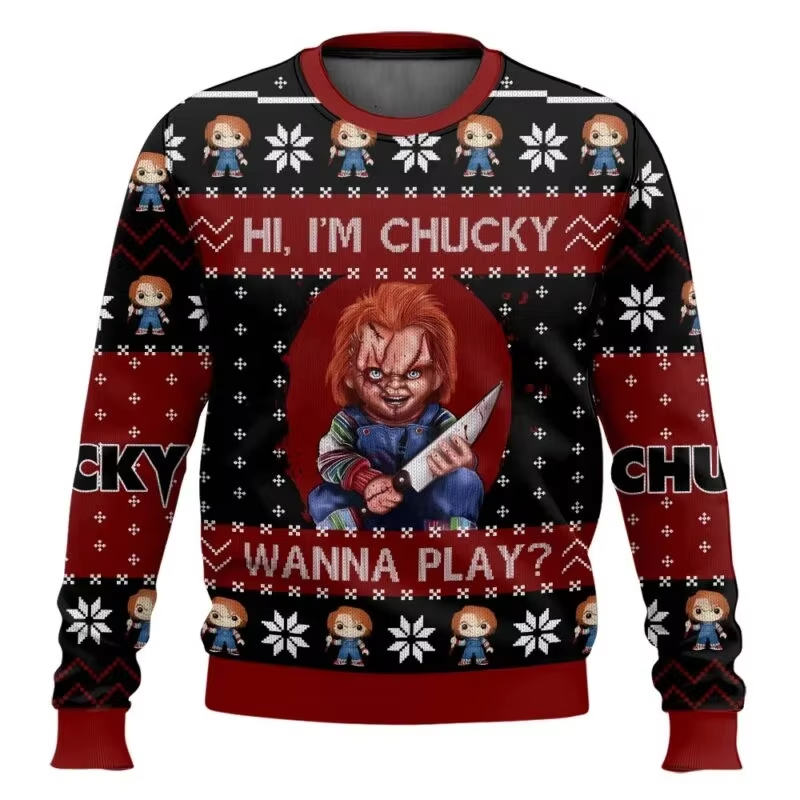 Chucky Cartoon Ugly Christmas Sweater for Men and Women – Zoolase