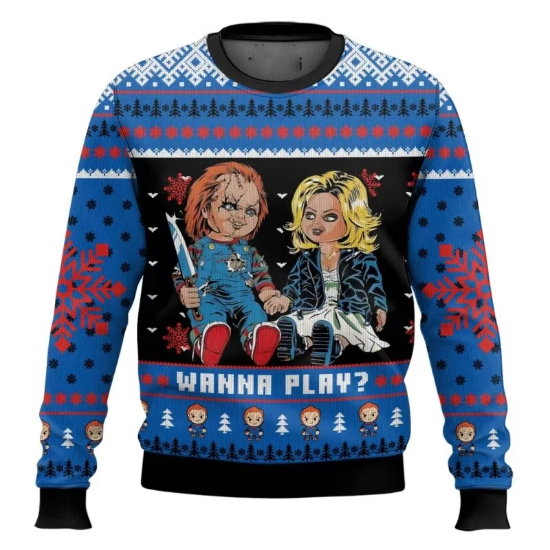 Chucky Cartoon Ugly Christmas Sweater for Men and Women – Zoolase