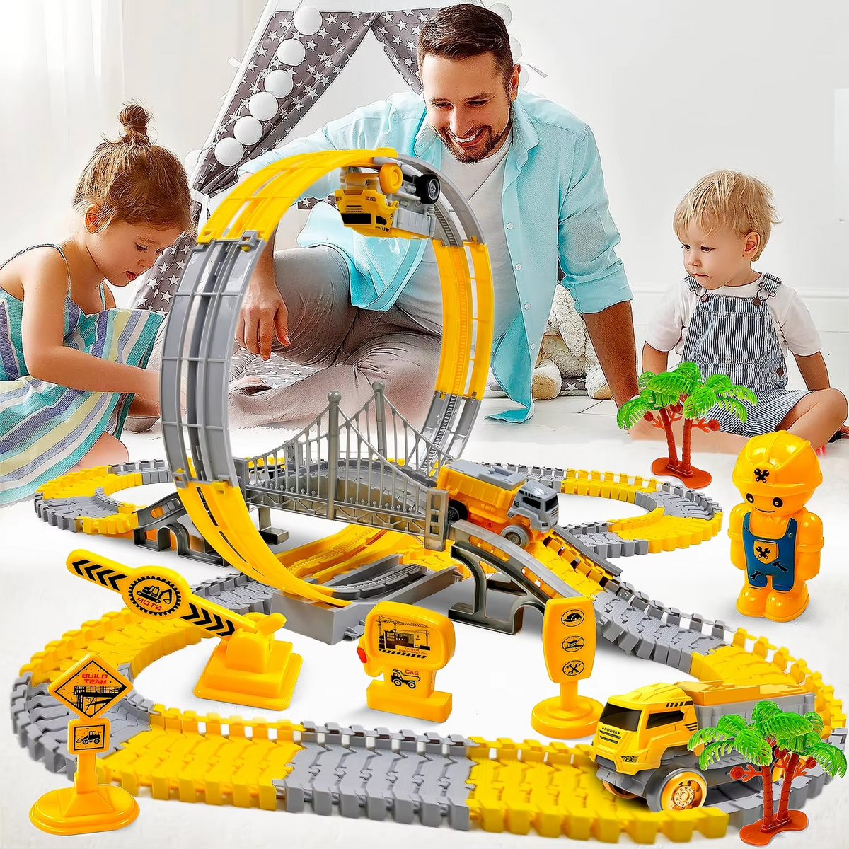Magic Climbing Track Car Set for Kids Educational Engineering Play Set ...