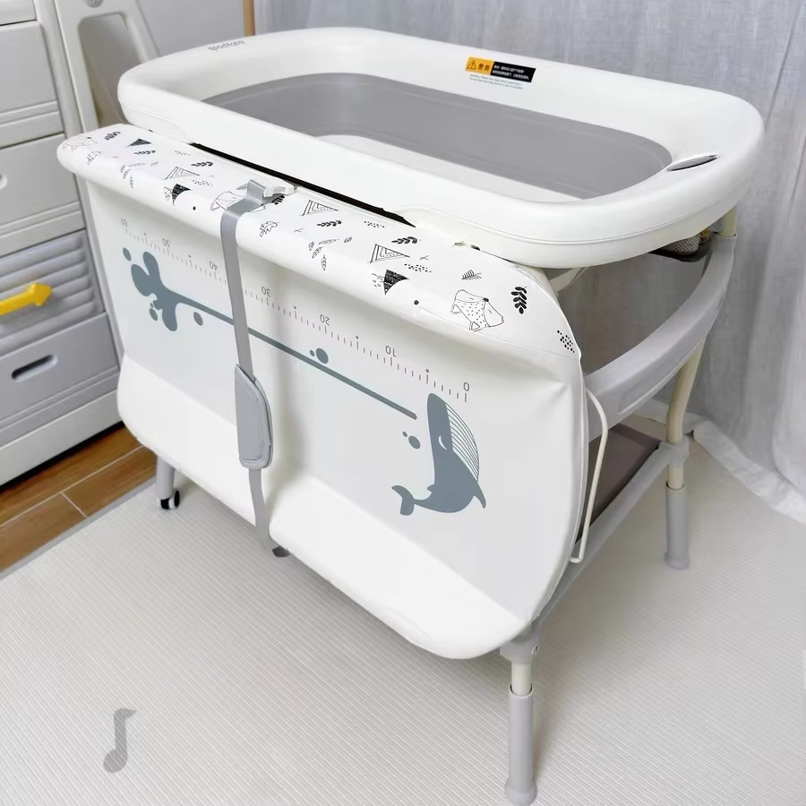 Adjustable Foldable Baby Changing Table with Built-In Bath – Zoolase