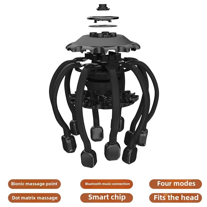 USB Rechargeable Octopus Massager Automatic Multi-function Relaxation ...
