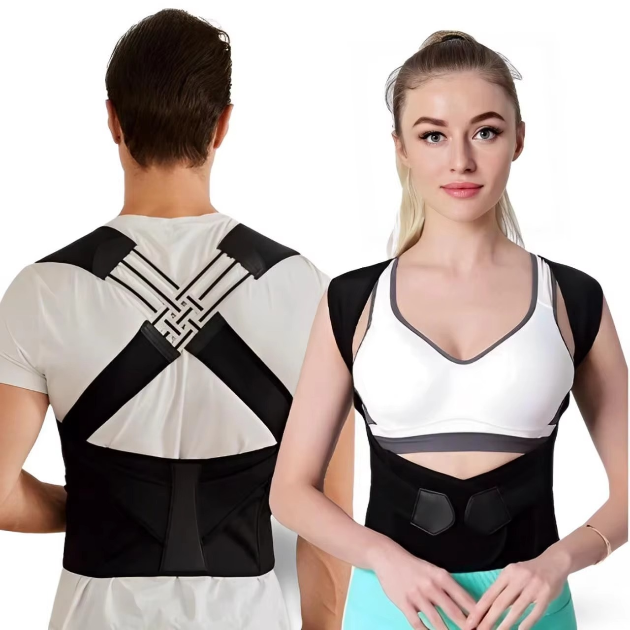 Adjustable Posture Corrector Back Brace Support Strap for Men and Wome ...