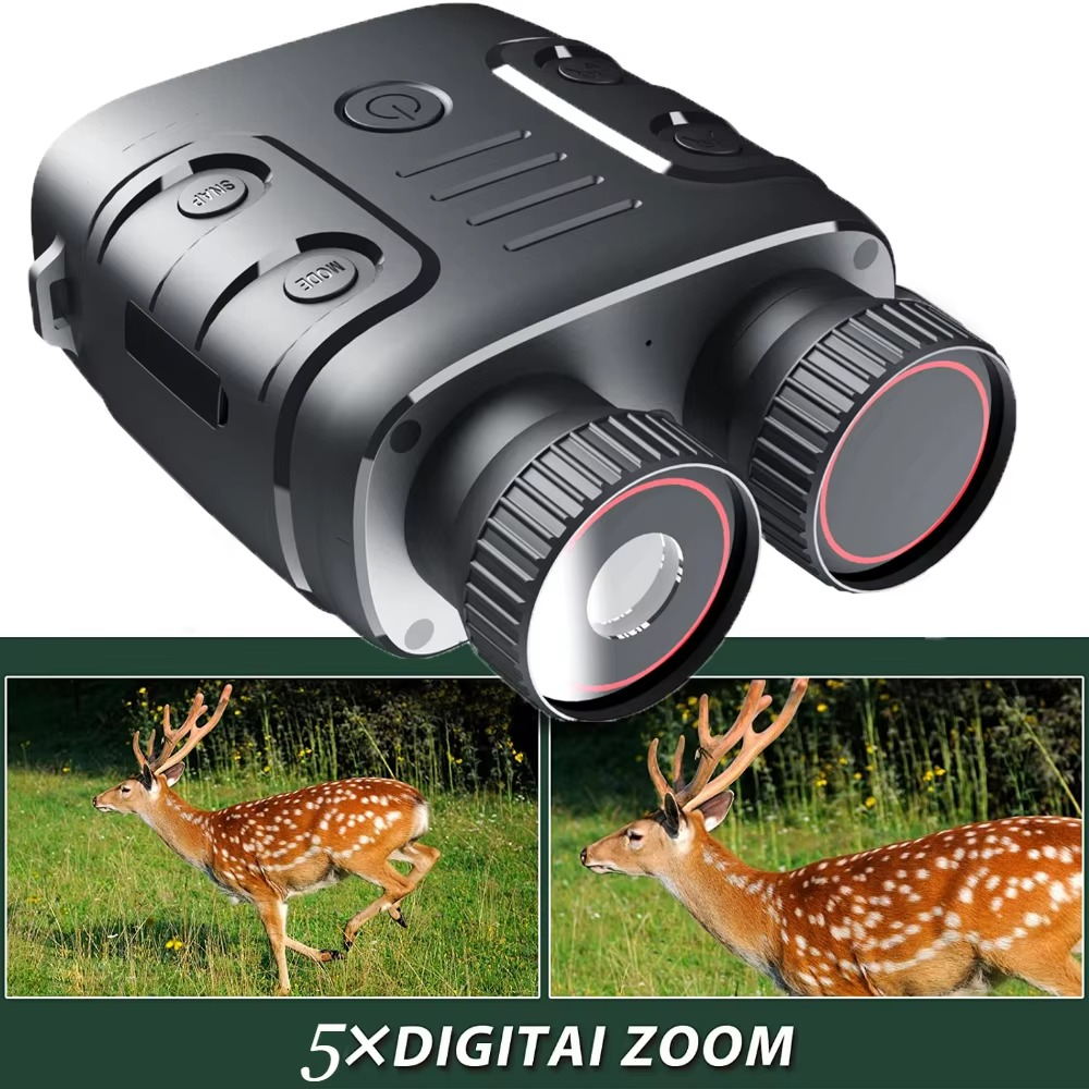 Advanced Night Vision Binoculars with 1080P HD Video, 5x Digital Zoom ...