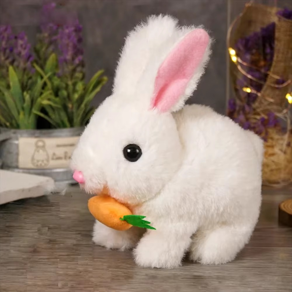 Realistic Easter Bunny Toy with Sounds and Movements – Lifelike Electr ...