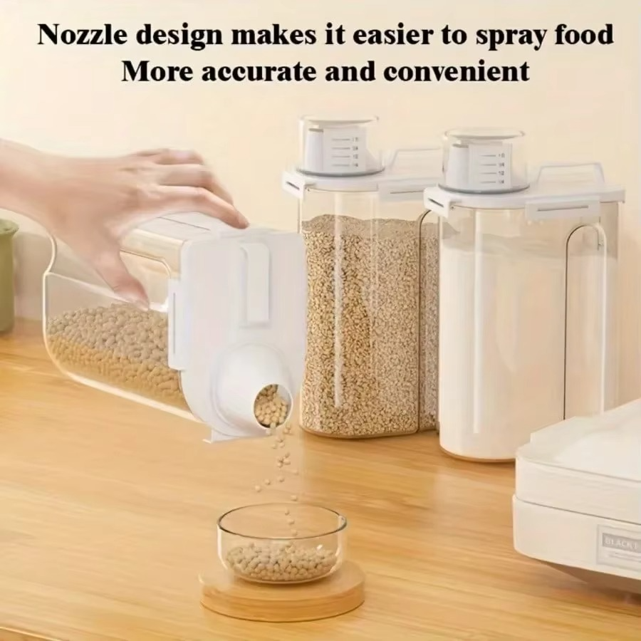 2.5 Quart Airtight Food Storage Container with Lid for Grains Nuts Flo ...