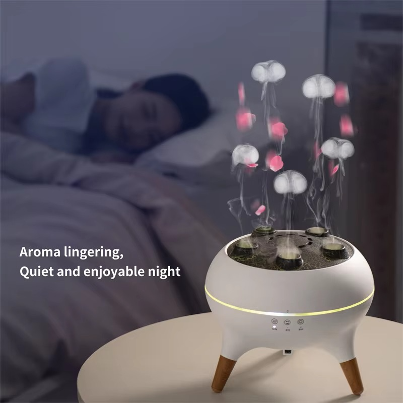 Dynamic Multi Spray Desktop Flame Humidifier with Remote & Color Light ...