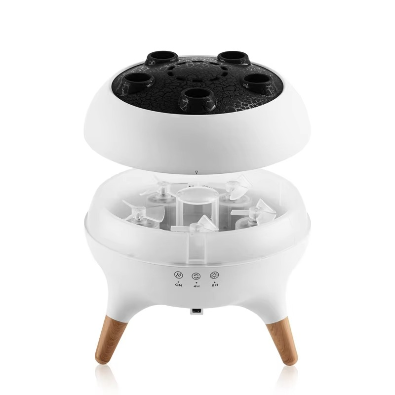 Dynamic Multi Spray Desktop Flame Humidifier with Remote & Color Light ...