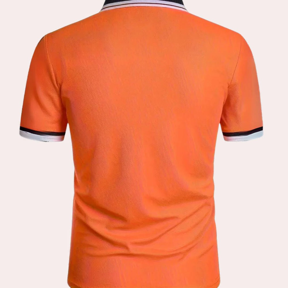 Elegant orange men's polo shirt – Zoolase